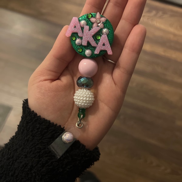 AKA Badge Reel #3, Alpha Kappa Alpha, AKA Nurse, Sorority Gift, Pink ...