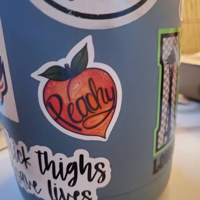 Peach Sticker Fruit Stickers Peachy Sticker Stickers for Hydroflask ...