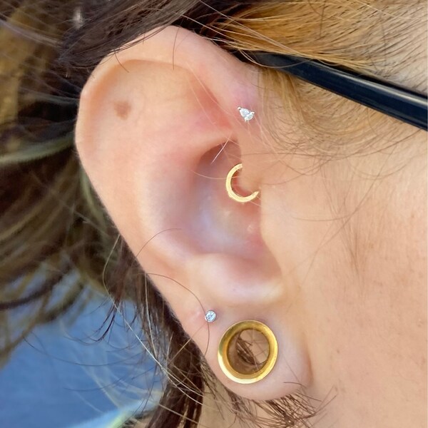 14k Solid Gold Belly Button Ring | Navel Piercing | Body Piercing ...