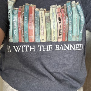 I'm With the Banned, Banned Books Shirt, Banned Books Sweatshirt ...