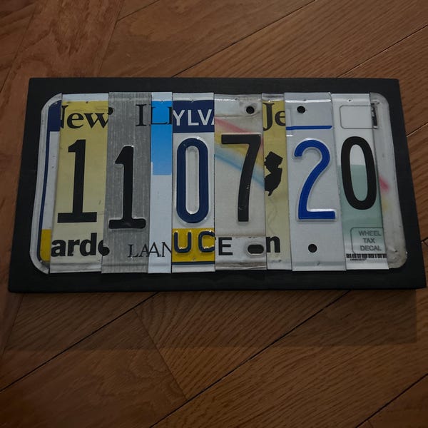 Personalized 10th Anniversary Tin License Plate Gift - Custom License ...