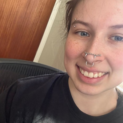 Triple Moon Nose to Ear Chain - Etsy