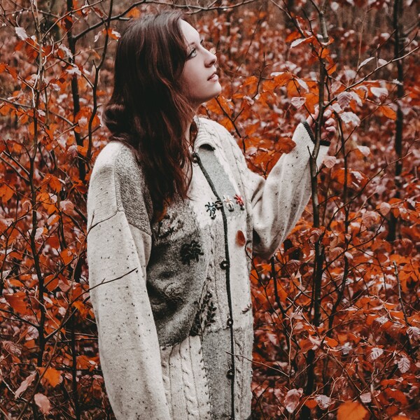 Vintage Warm Wool Mens Loden Jacket Blue Traditional Folk Tyrolean ...