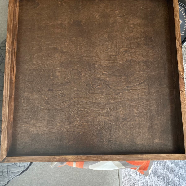 Natural Unfinished Handmade Shadow Box With Custom Double Walnut ...