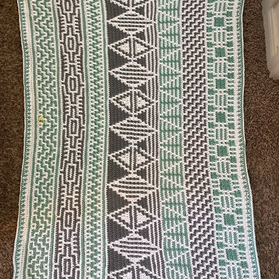 Diamondback Blanket Overlay Mosaic Crochet Pattern - Etsy