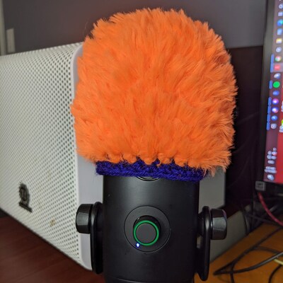 Crocheted Blue Yeti Mic Fuzzy Windscreen Pop Filter Custom, MADE TO ...