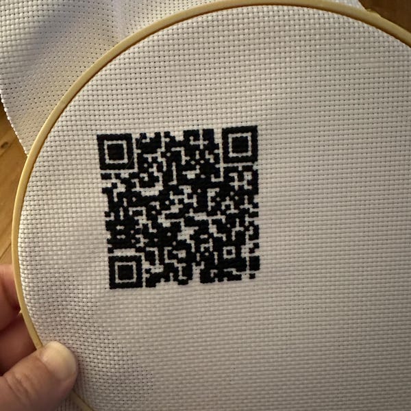 Rickroll QR Code Cross Stitch Pattern - Etsy