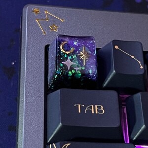 Holographic Star Glitter Keycaps OEM R1 Cherry MX Switches Mechanical ...