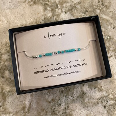 Dainty Morse Code Bracelet, Custom Message Bracelet With Tiny Beads ...