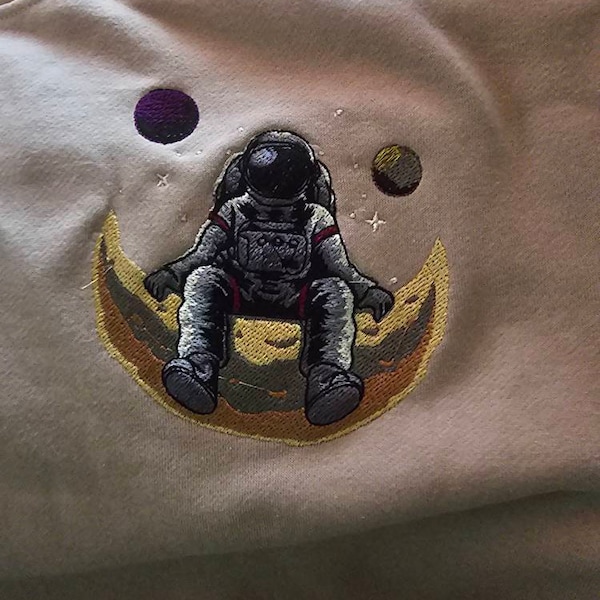 NASA Astronaut Machine Embroidery Design - Space NASA Moon Embroidery ...