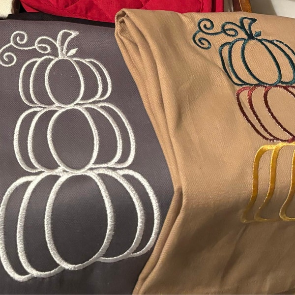 Stacked Pumpkin Machine Embroidery Design - 3 Pumpkins Embroidery ...