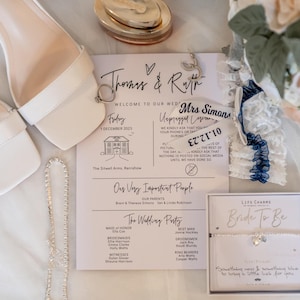 Reception Program, Printable DIY Wedding Reception Card in 10 Sizes ...