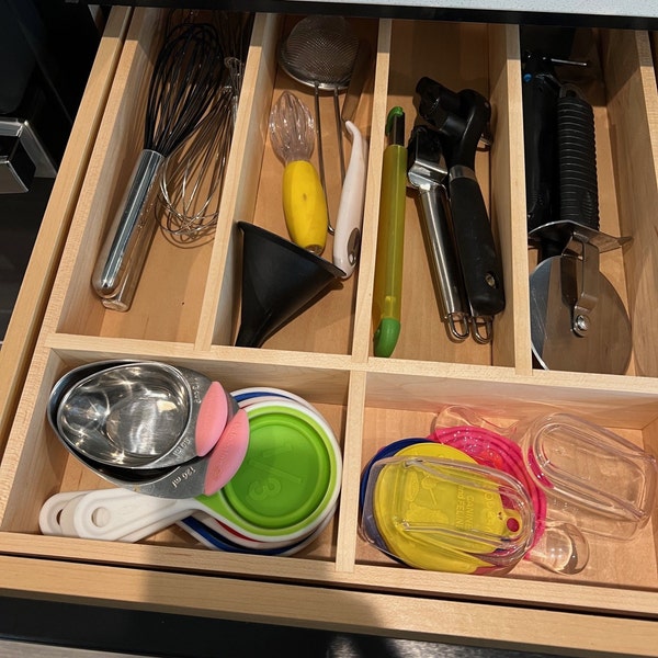 Custom Kitchen Drawer Organizer for Utensils, Silverware, Baking and ...
