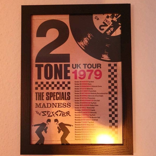 TWO TONE Madness the Specials 1979 UK Tour Poster A3 Size. Dad Gift ...