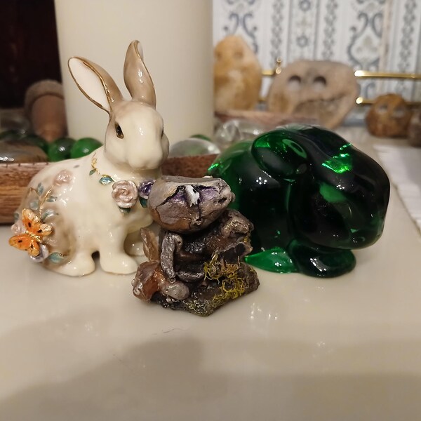 Rocklin, Handmade Rock Goblin Creature - Whimsical Stone Art. - Etsy