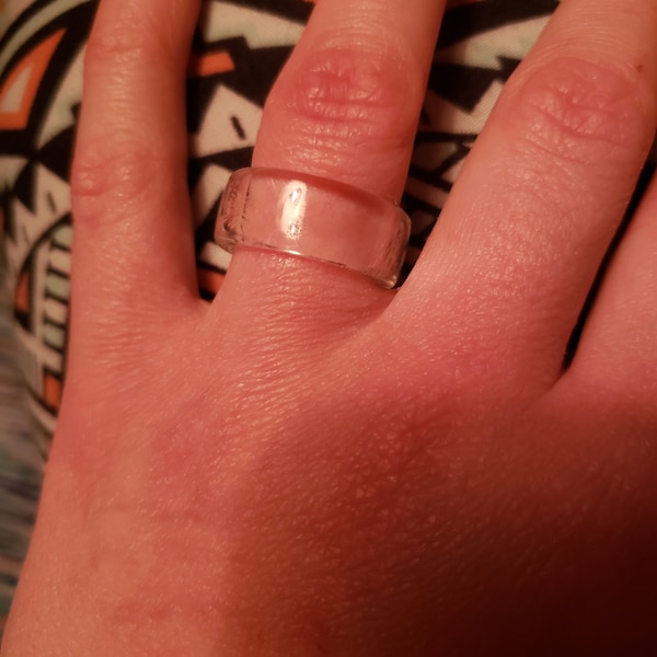 Clear Resin Ring - Clear Acrylic Resin Ring - Men's Resin Ring - Women ...