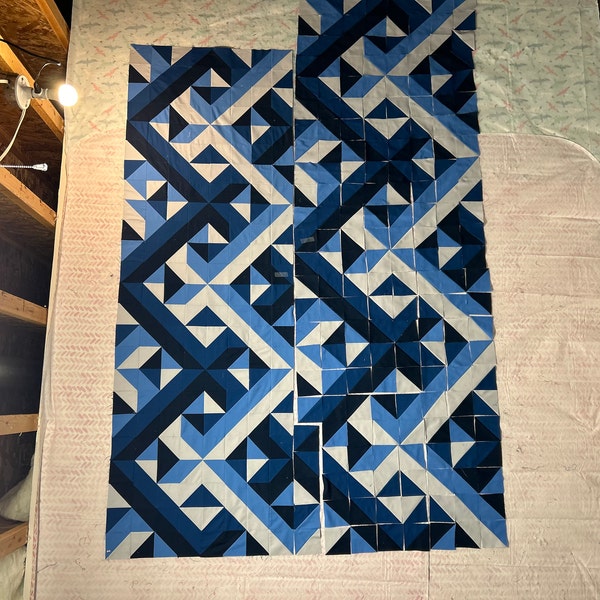 Digital PDF Quilt Pattern|quilt Interwoven Design|modern Patchwork ...