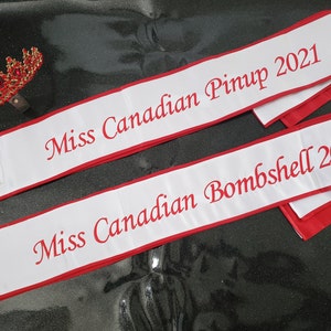 CUSTOM EMBROIDERED SASHES Pageant/homecoming - Etsy