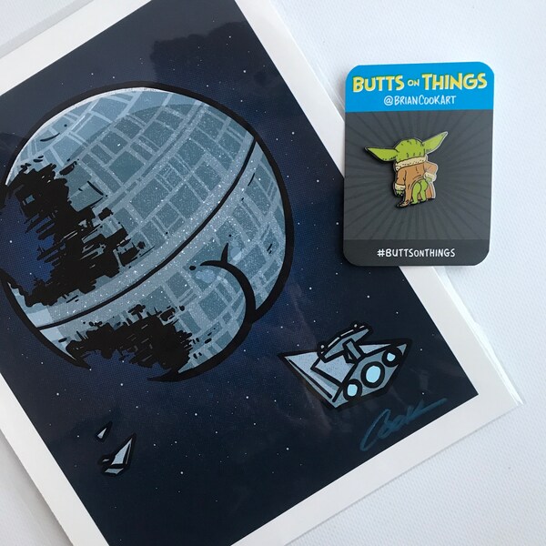 Backside of the Force - Enamel Lapel Pin - Etsy