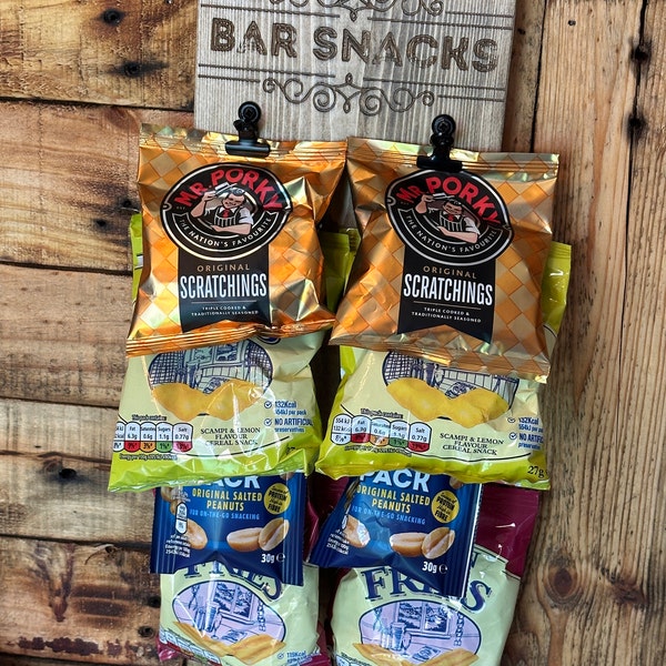 Bar Snacks Holder / Dispenser/ Clip Board - Wall Mounted Ideal for Home ...