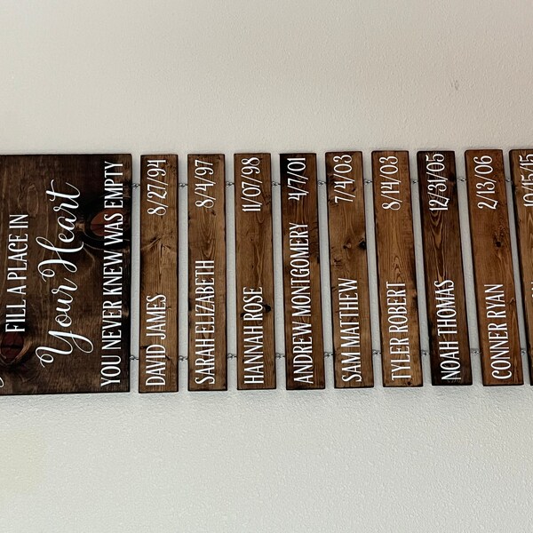 Name Slat Only | Add on for Existing Sign | for Grandchildren Sign - Etsy