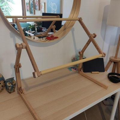 Needlework Table and Lap Hands-free Stand With Adjustable Frame Made of ...