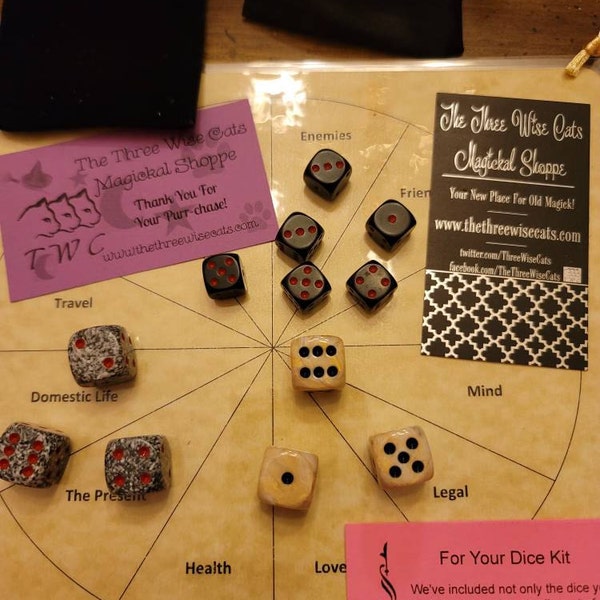 Dice Divination Kit--divination Astrogalomancy Prediction Future - Etsy