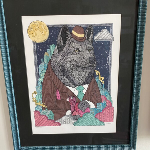 Eclectic Picture Frames Colorful Ridges Funky Decor Vintage Lime Green ...