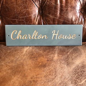 Green Slate House Sign 35.5cm X 10cm - Etsy UK