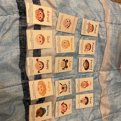 Bilingual Emotions Poster Spanish English Feelings Poster - Etsy