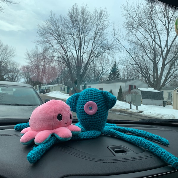 Crocheted One Eyed Octopus Bright Turquoise - Etsy