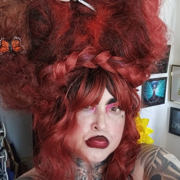 Halloween French Powder Wig YOUR COLOR Outrageous Costume Party ...