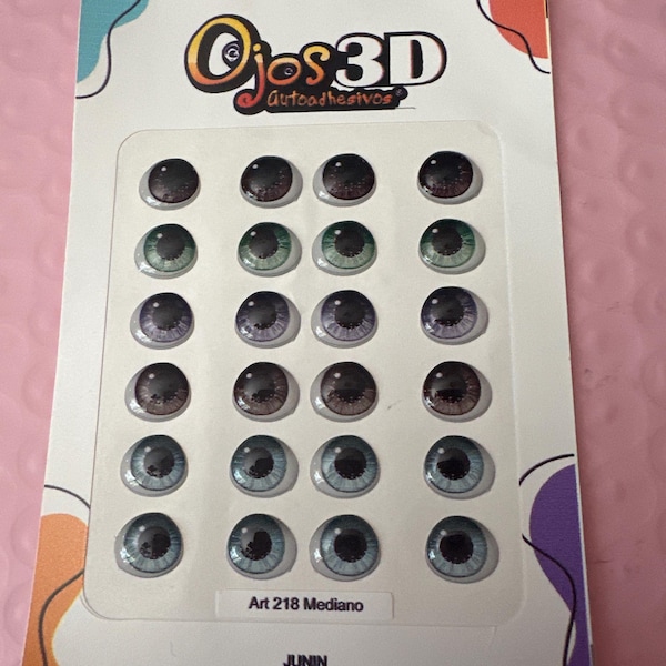 Resin 3D Eyes Black Color for Craft Figures, Stickers Adhesive Eye ...
