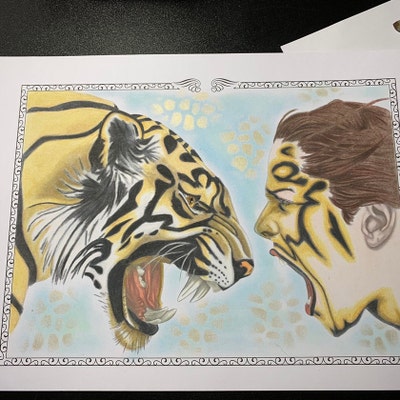 ORIGINAL WATERCOLOUR PAINTING 'sienna and the Deer Seek the Forest ...