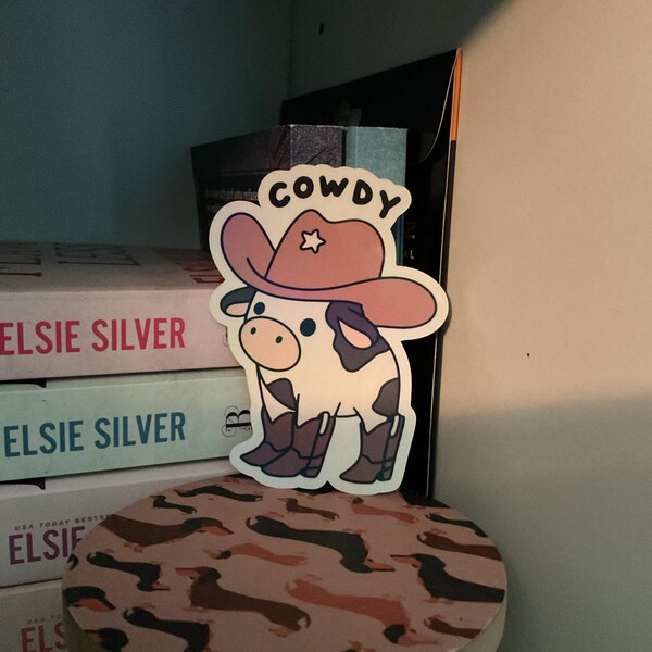 Strawberry Cowboy Boots Sticker, Cowboy Romance Book Stickers, Book ...