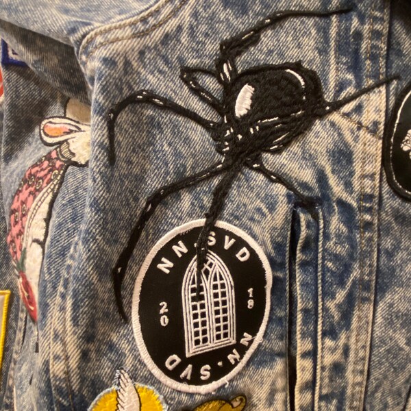 Spider Patch, Back Patch , Large Iron on Patch, Goth Patch, Motorcycle ...