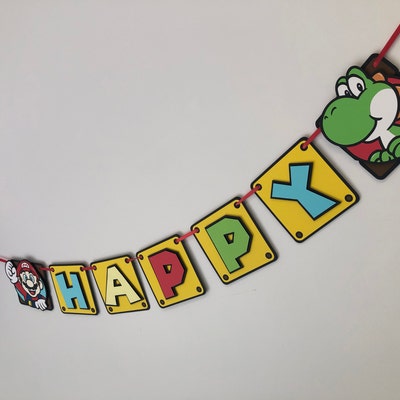 Super Mario Banner Super Mario Birthday Super Mario Party Super Mario ...