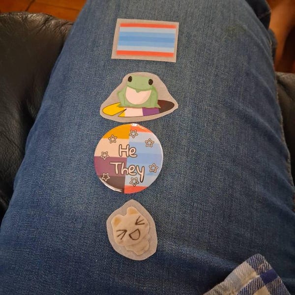 LGBTQ+ Pronouns and Flag Pins - Etsy