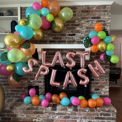 Last Splash Banner Bachelorette Party, Bridal Pool Party Tropical ...