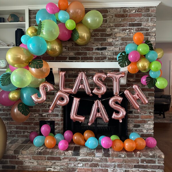 Last Splash Banner Bachelorette Party, Bridal Pool Party Tropical ...