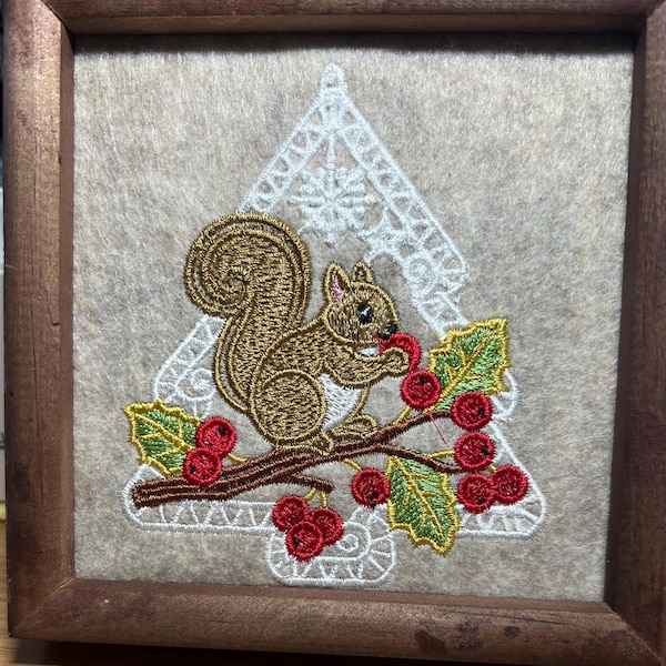 FSL Squirrel, Branch Beauty- Free Standing Lace Machine Embroidery ...