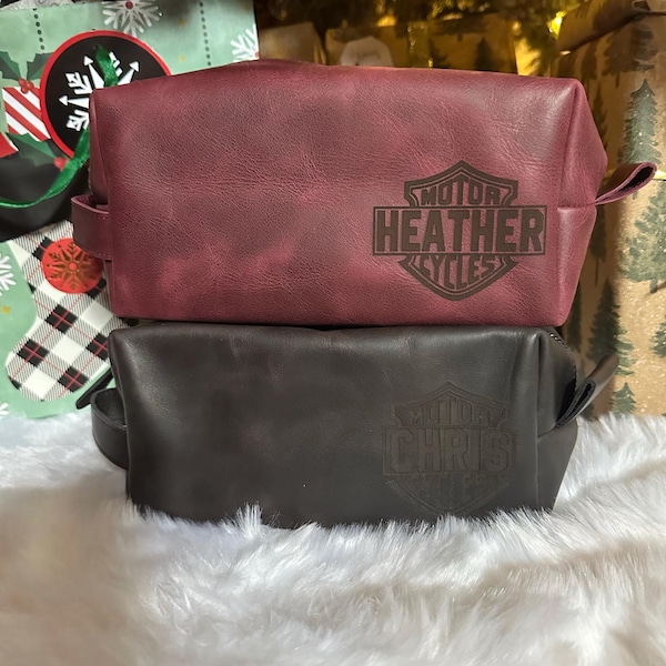 Gift for Football Coaches & Players, Team Gift Ideas, Leather Dopp Kit ...