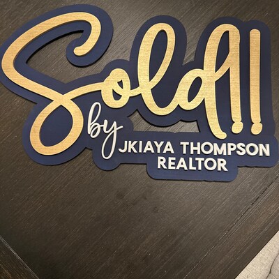 Sold Sign for Realtors, Closing Day Social Media Photo Prop, Real ...