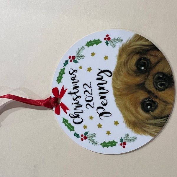 Ruby Cavalier King Charles Spaniel Personalized Christmas Ornament ...