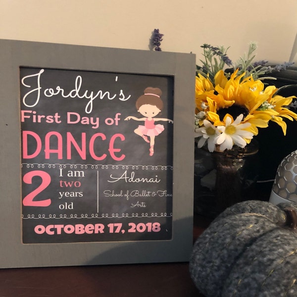 Editable First Day of Dance Sign, Printable PDF/JPEG - Etsy