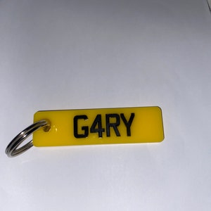 4D NUMBER PLATE KEYRING Lambo /hex Style - Etsy UK