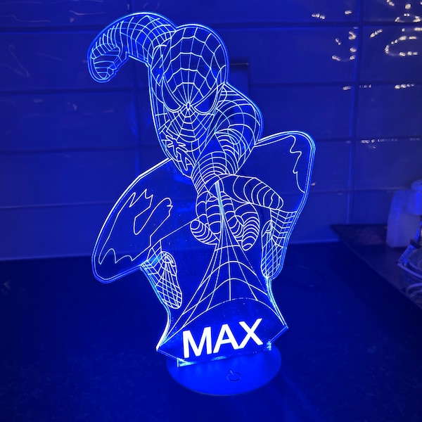 Spiderman Logo LED Nightlight - Etsy