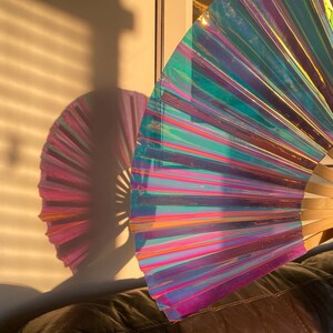 Mermaid Pearl Iridescent Hand Fan / Rave Accessory / Festival / Loud ...
