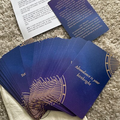 The Intuition Oracle Deck 44-card Oracle Cards Purple and Gold Deck ...