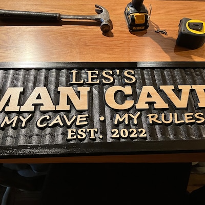 Personalized Man Cave Sign Custom Man Cave Name Sign for Bar Game Poker ...